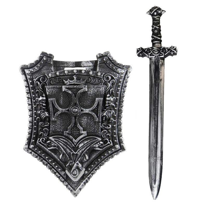 WorldNorse Crusader Sword & Shield Set – Medieval Crusader Prop ABS ...