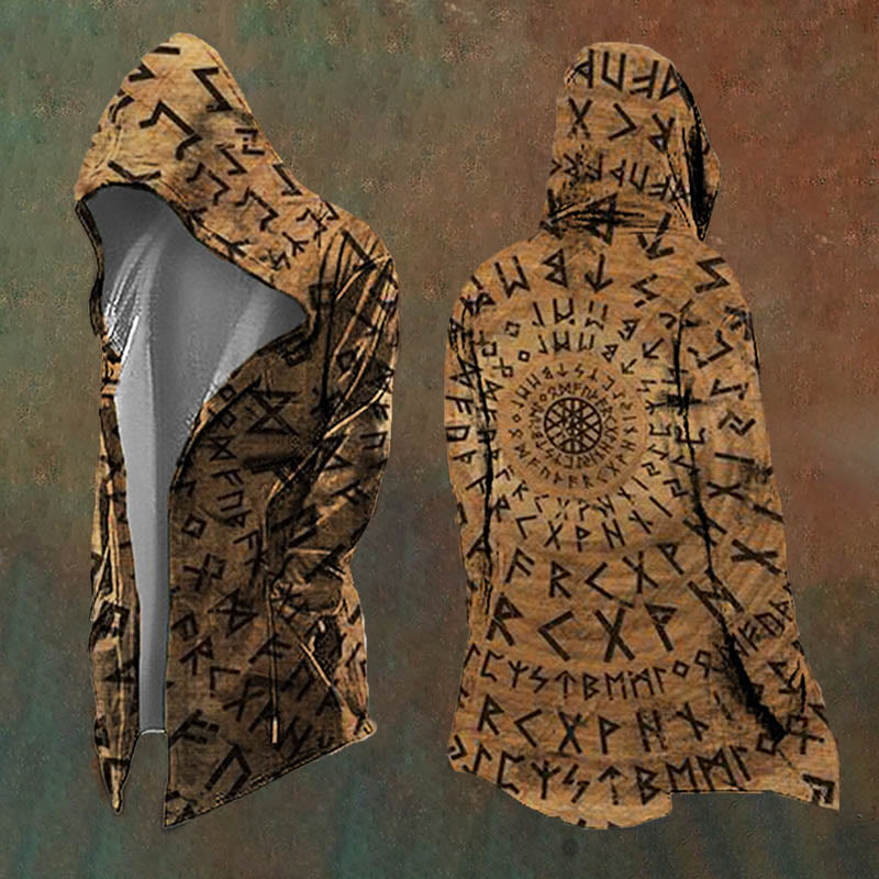 WorldNorse Viking Runes Hooded Jacket