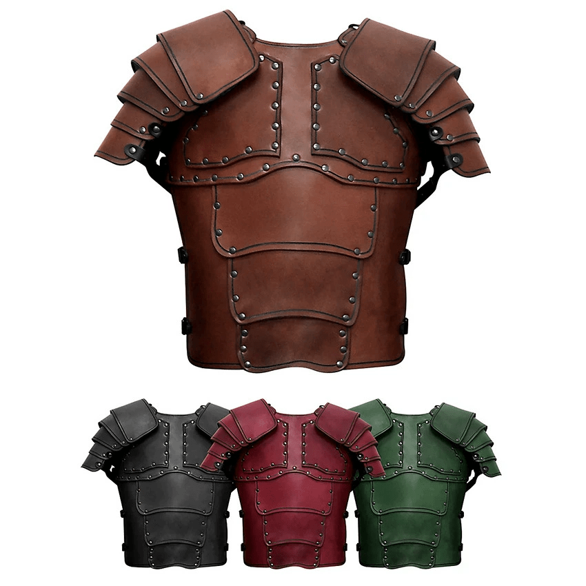 WorldNorse Retro Segmented Shoulder Curved Panel Chest Armor - PU ...