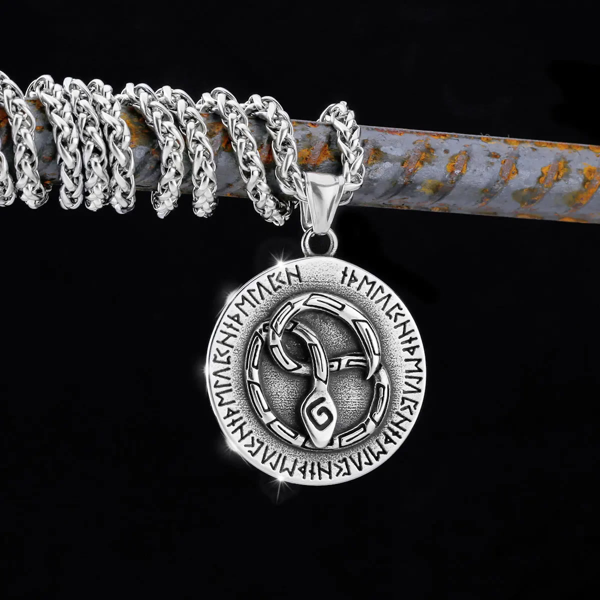 WorldNorse Nordic Snake Odin Rune Necklace